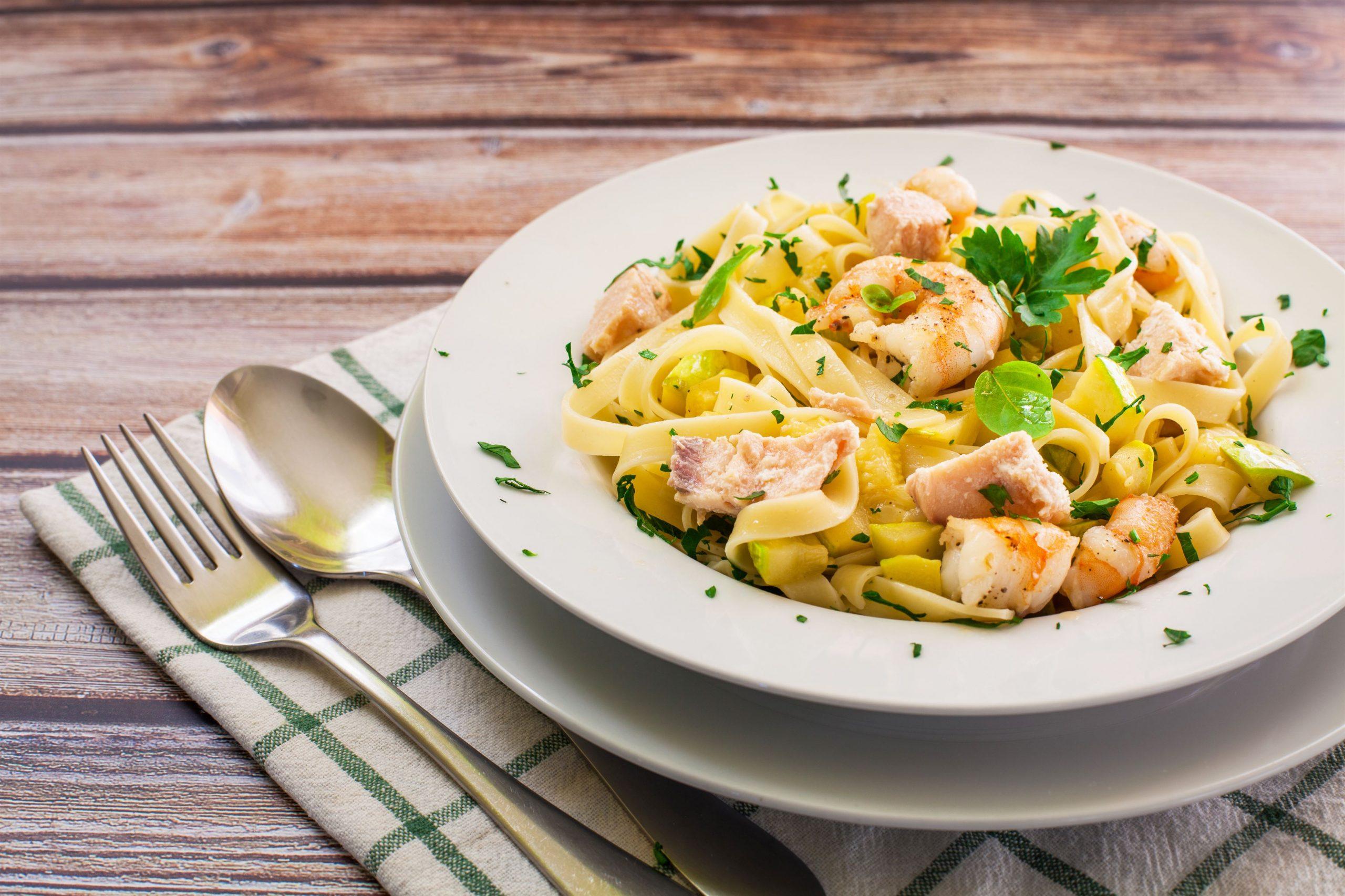 Tallarines with rabbit and prawns | Pastas Gallo